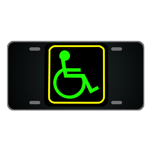 Handicap Disabled disability Parking Vehicle License Plate Front Social ...