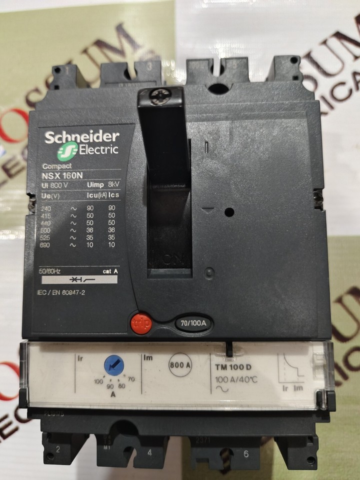 SCHNEIDER NSX160N CIRCUIT BREAKER 100A 440VAC 50KA FREE FAST SHIPPING ...