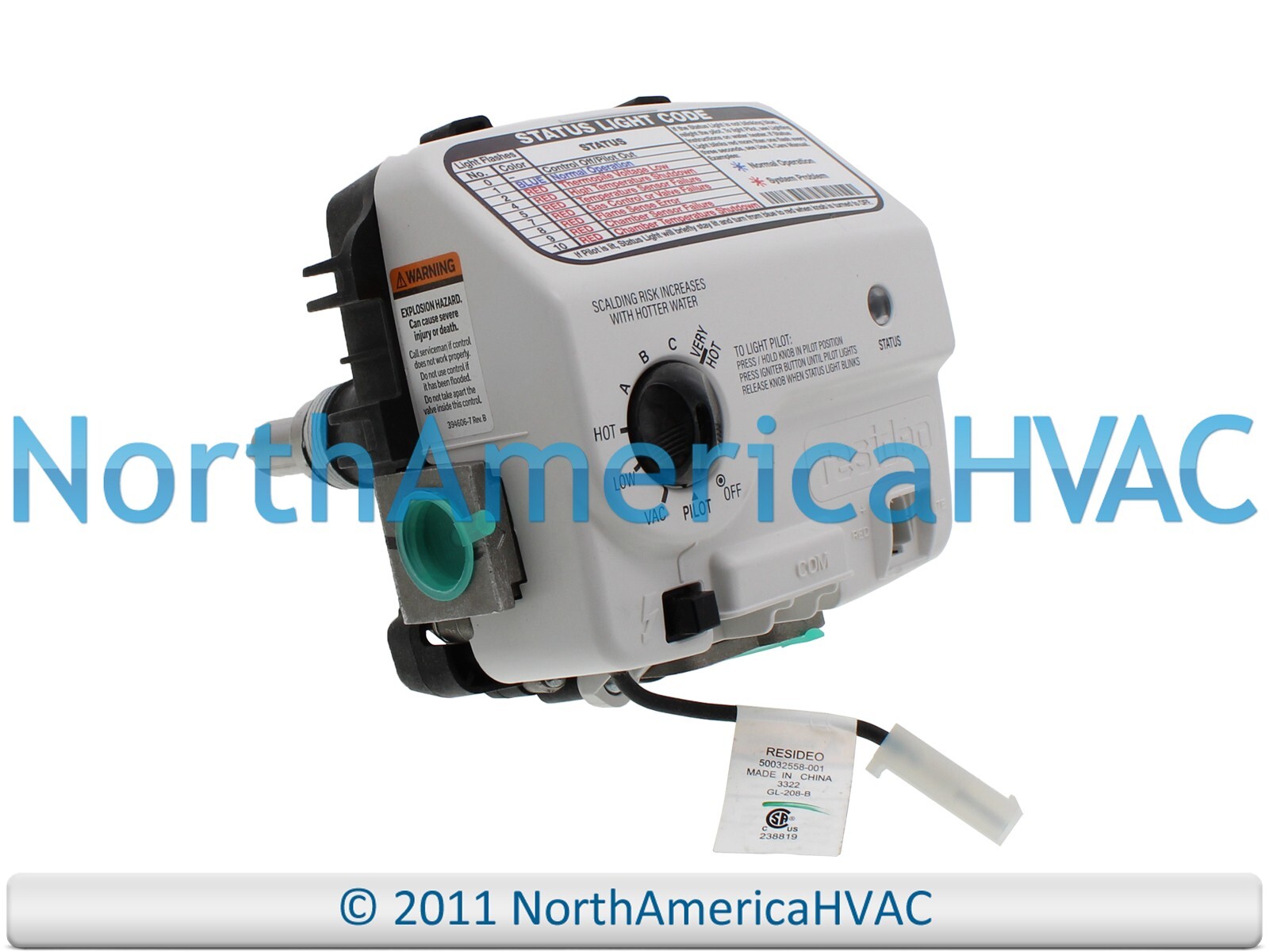 OEM Honeywell Water Heater Gas Control Valve WV8860C1015 WV8860C-1015 ...