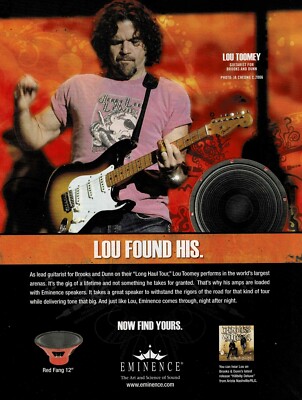 Lou Toomey of Brooks and Dunn - Eminence Speakers - 2007 Print Ad | eBay