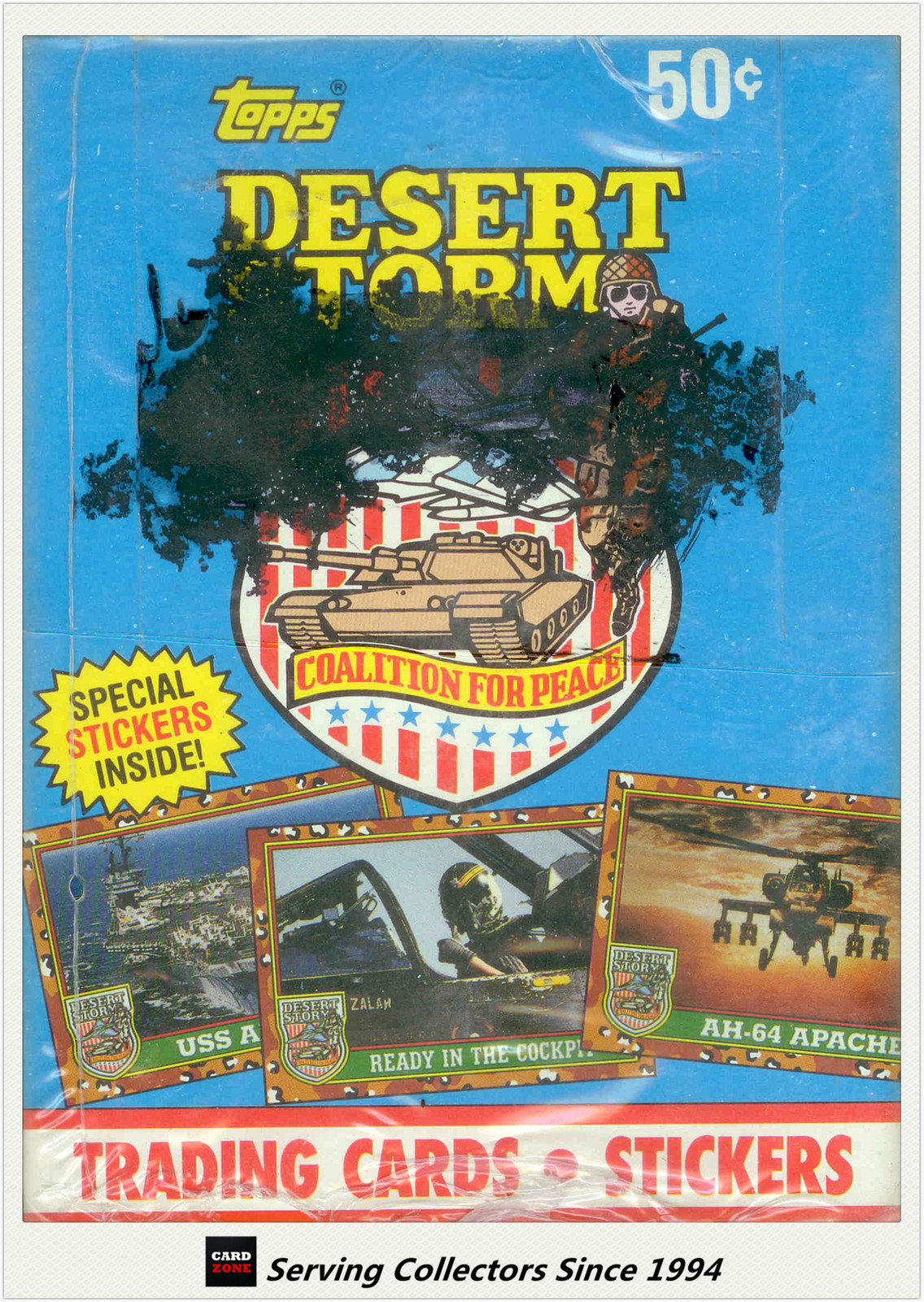 1991 Topps Desert Storm Trading Card Box (36 Packs) (Coalition For ...