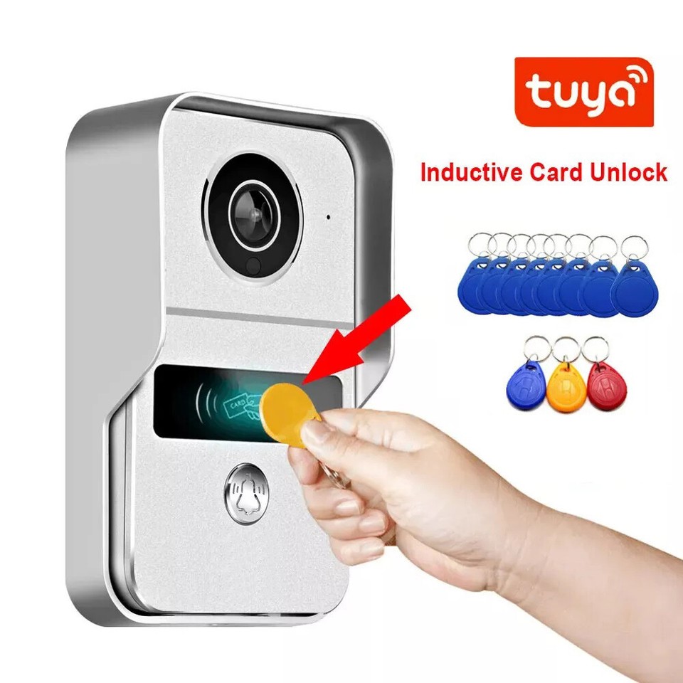 WiFi Video Doorbell Waterproof Intercom Inductive Card Unlock Door ...