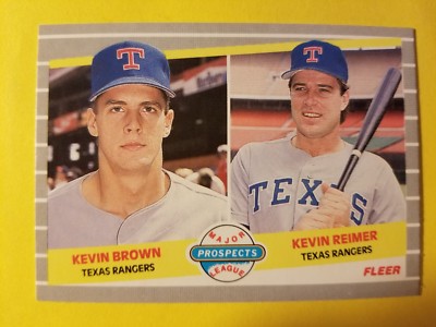 KEVIN BROWN - KEVIN REIMER - RC ROOKIE #641 TEXAS RANGERS - 1989 FLEER ...