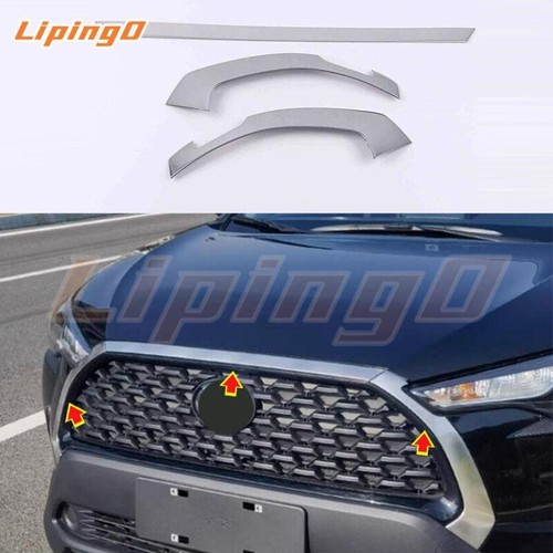 Chrome Center Mesh Grille Grill Strip Cover For Toyota Corolla Cross ...