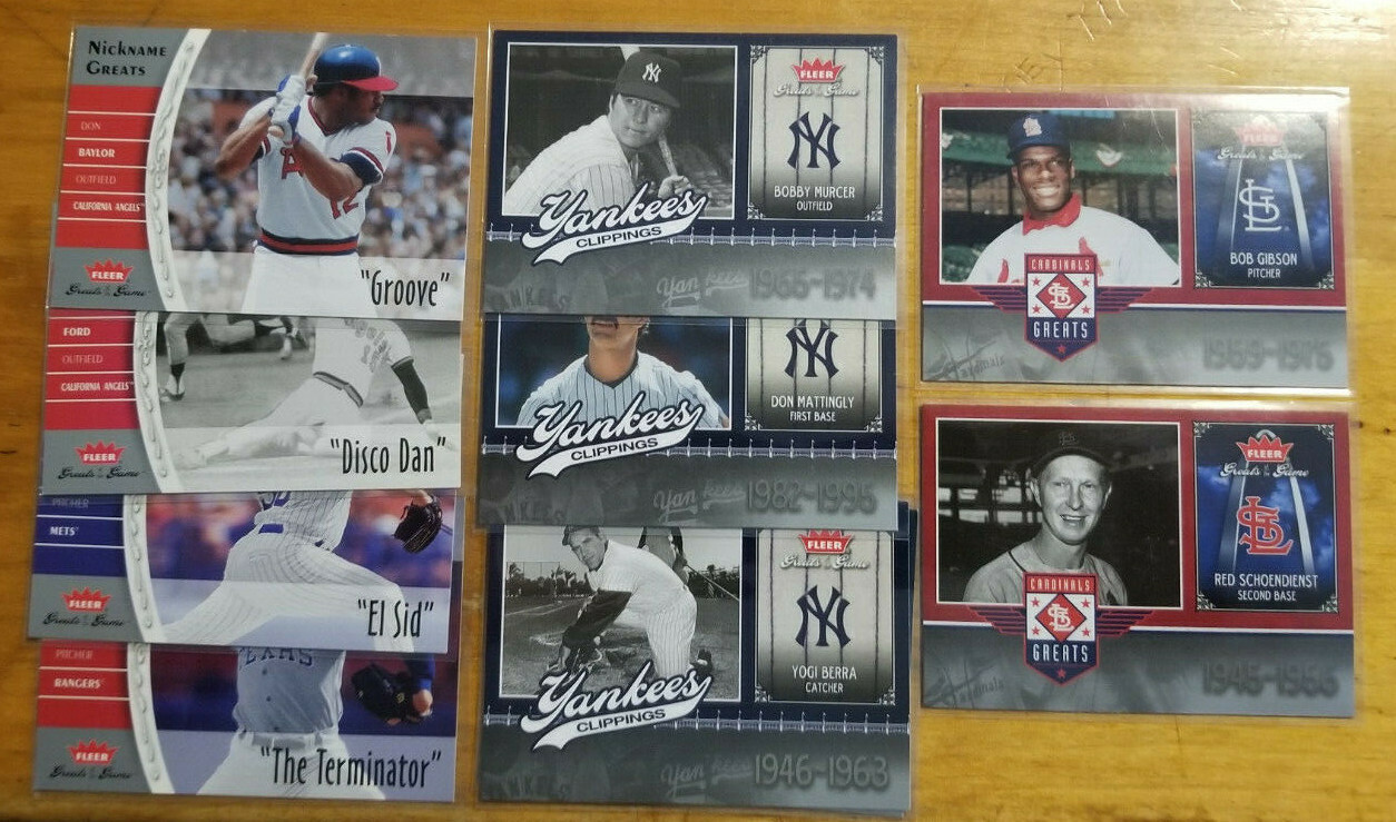 2006 Greats of the Game Inserts: Teams/Decade/Nickname pick fill your ...