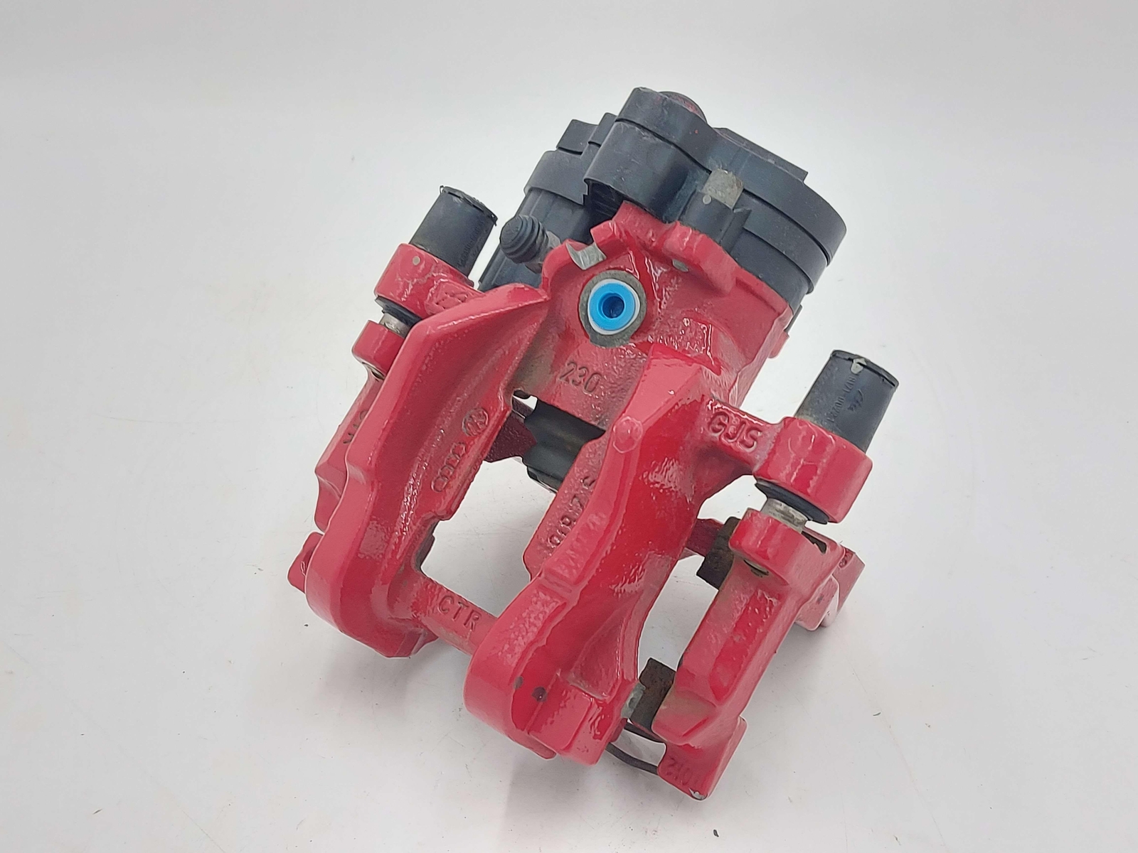16-19 AUDI S3 8V REAR LH LEFT BRAKE CALIPER RED W/ ACTUATOR SEDAN ...