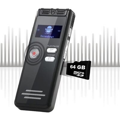 Digital Voice Recorder Dictaphone Audio MP3 Player Sound Voice ...
