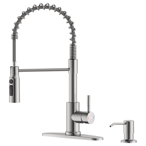 Kitchen Faucet with Pull Down Sprayer, Spring Kitchen Faucet with ...