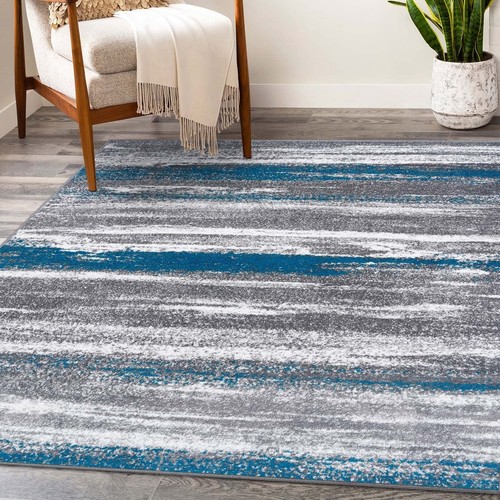 Modern Abstract Turquoise 5x7 Area Rug 810001549541| eBay