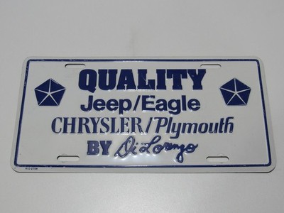 VTG DiLorenzo Quality Jeep-Chrysler Albuquerque NM Metal Dealer Booster ...