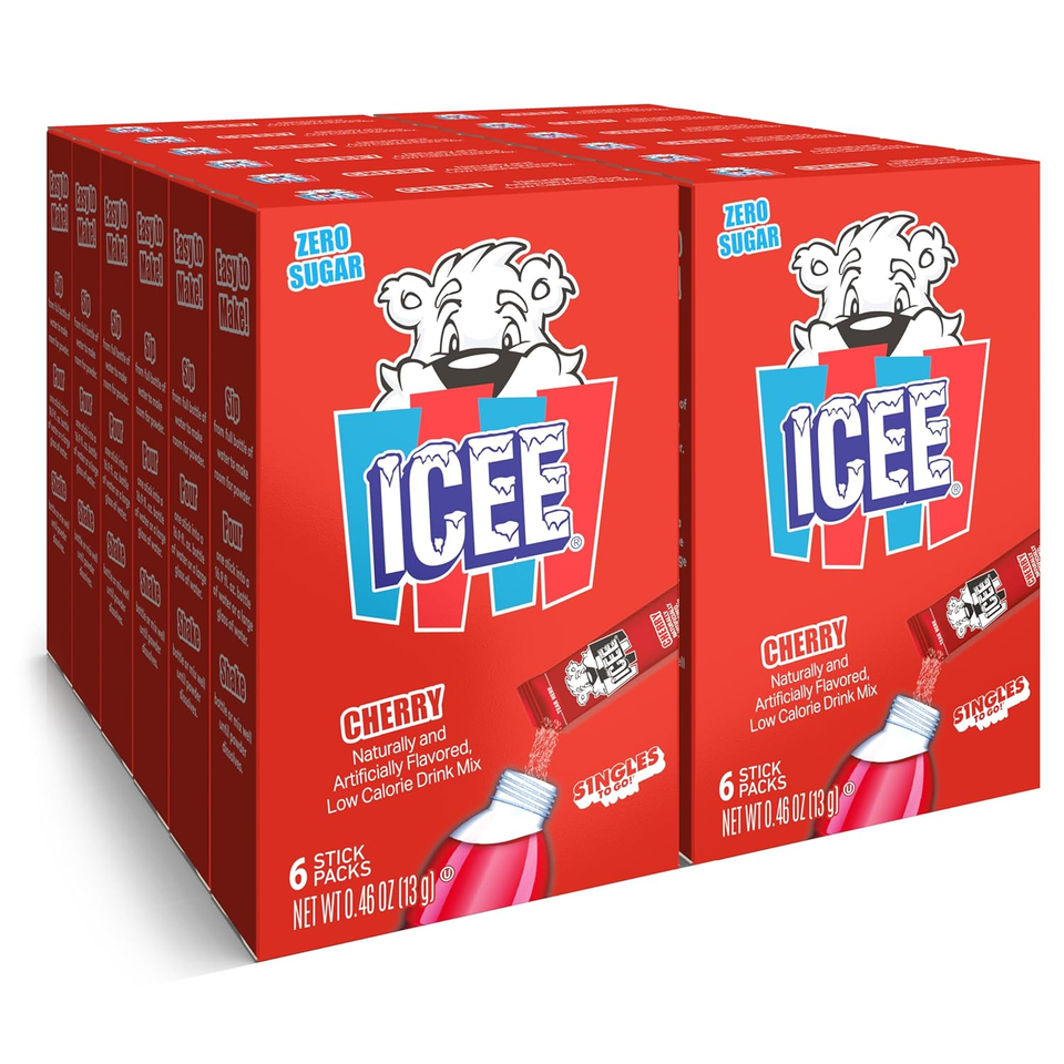 ICEE Singles to Go Water Drink Mix - Powder Sticks, 12 Boxes with 6 ...