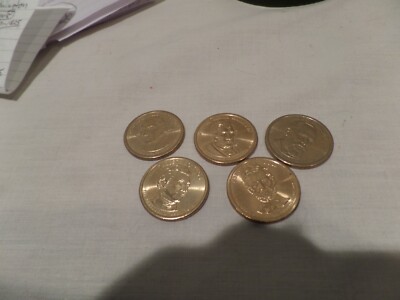 LOT OF 5 "PRESIDENT" GOLD COLOR ONE DOLLAR COINS | eBay
