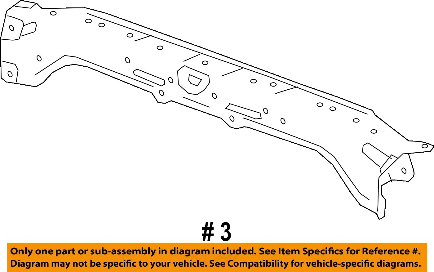 GM OEM 19-23 Sierra 1500 Radiator Support-Upper Tie Bar 84496229 | eBay
