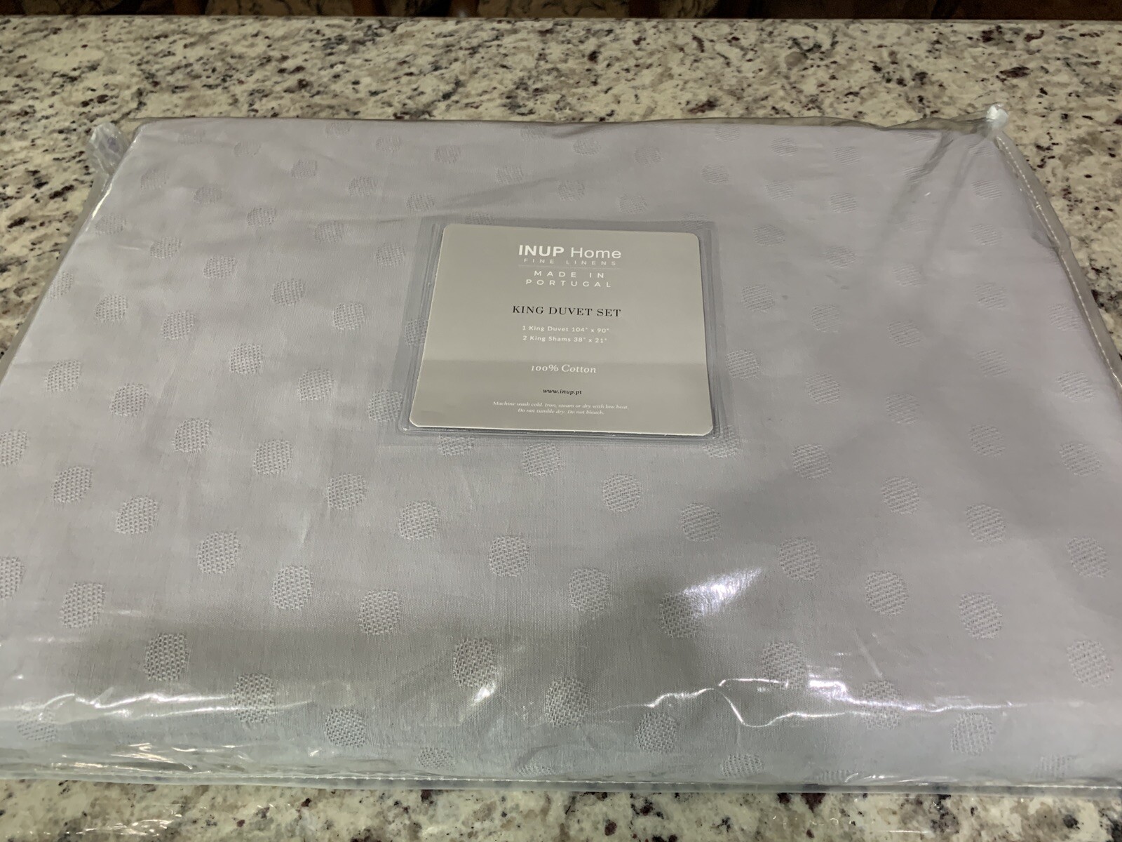 INUP Home Fine Linens King 3-PC Cotton Duvet Cover Set Gray. Made in ...