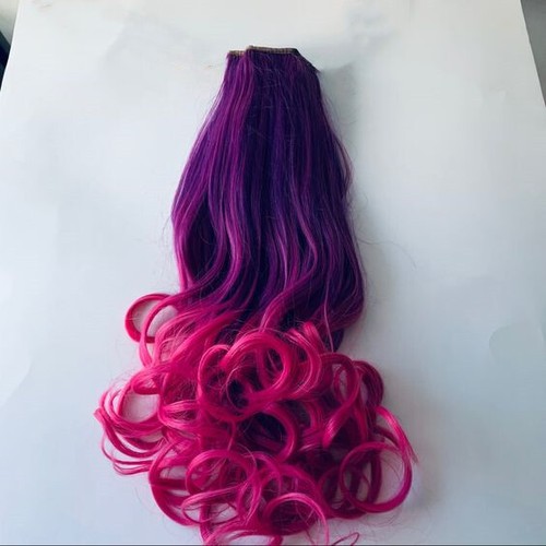 33pcs Purple Pink 5 Clips Thick 100% Natural Clip in Synthetic Hair ...