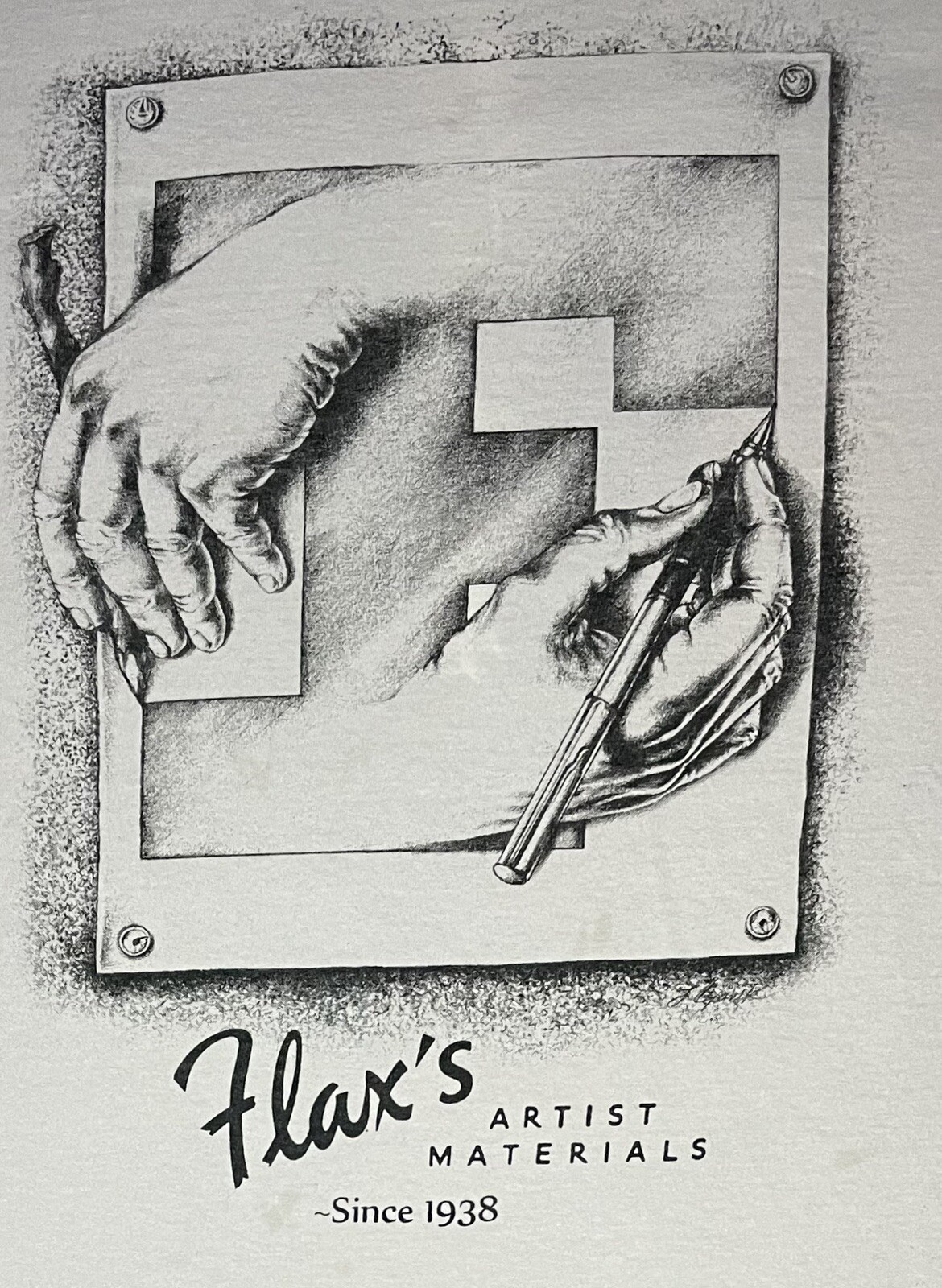 Vintage MC Escher Heirs Drawing Hands Sky Artwork Rar… - Gem
