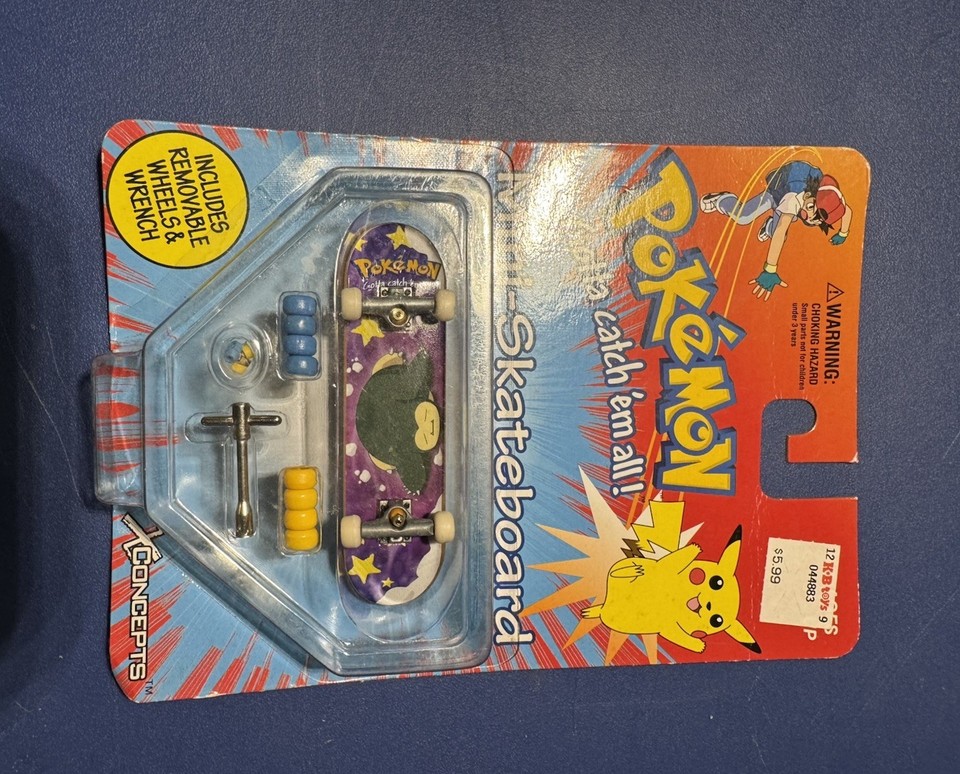 Snorlax Pokemon Tech Deck Skateboard 90s Vintage, 96mm Fingerboard | eBay