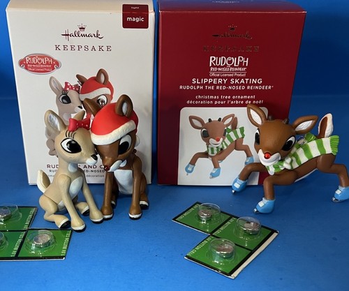 2019 Hallmark Keepsake Rudolph Red Nosed Reindeer Ornament Bundle Of 2 ...