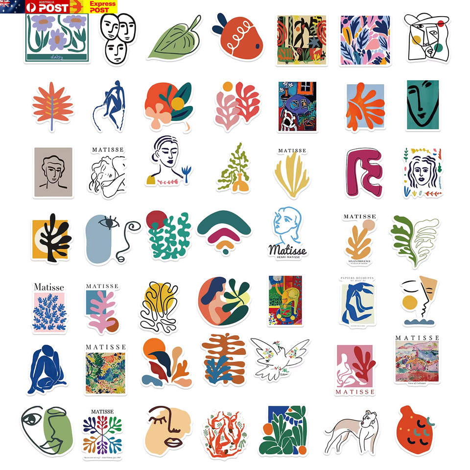 10/30/50PCS Abstract Color Popularity Pop Art Cartoon Stickers DIY ...