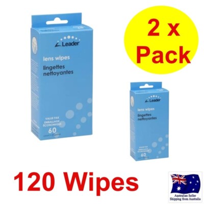 120 X HILCO LEADER LENS WIPES CLEANING OPTICAL GLASSES CAMERA IPHONE ...