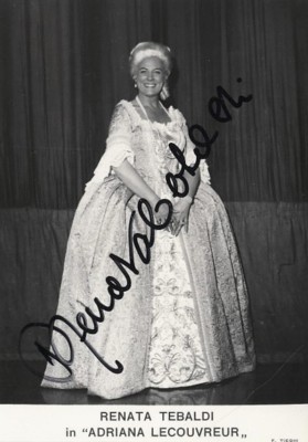 RENATA TEBALDI Signed Photograph - Opera Singer - Italian Soprano ...