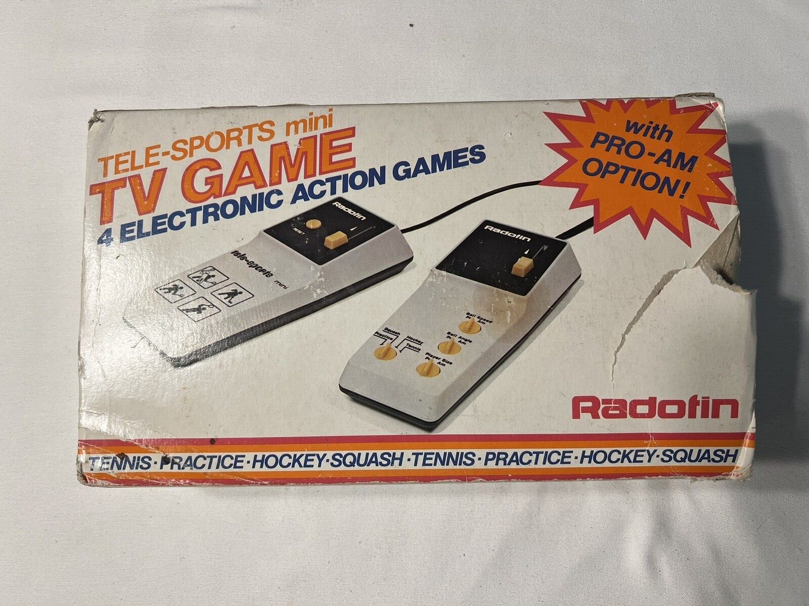 Vintage - Radofin Tele-Sports mini TV Game - 4 Electronic Action Games ...