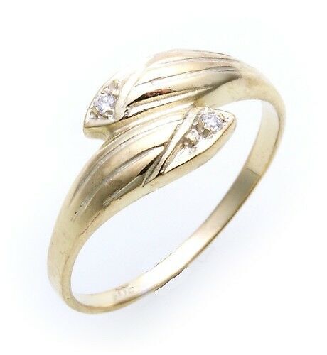 Women's Ring Genuine Gold 333 with Zirconia Ring Yellow Gold Quality | eBay