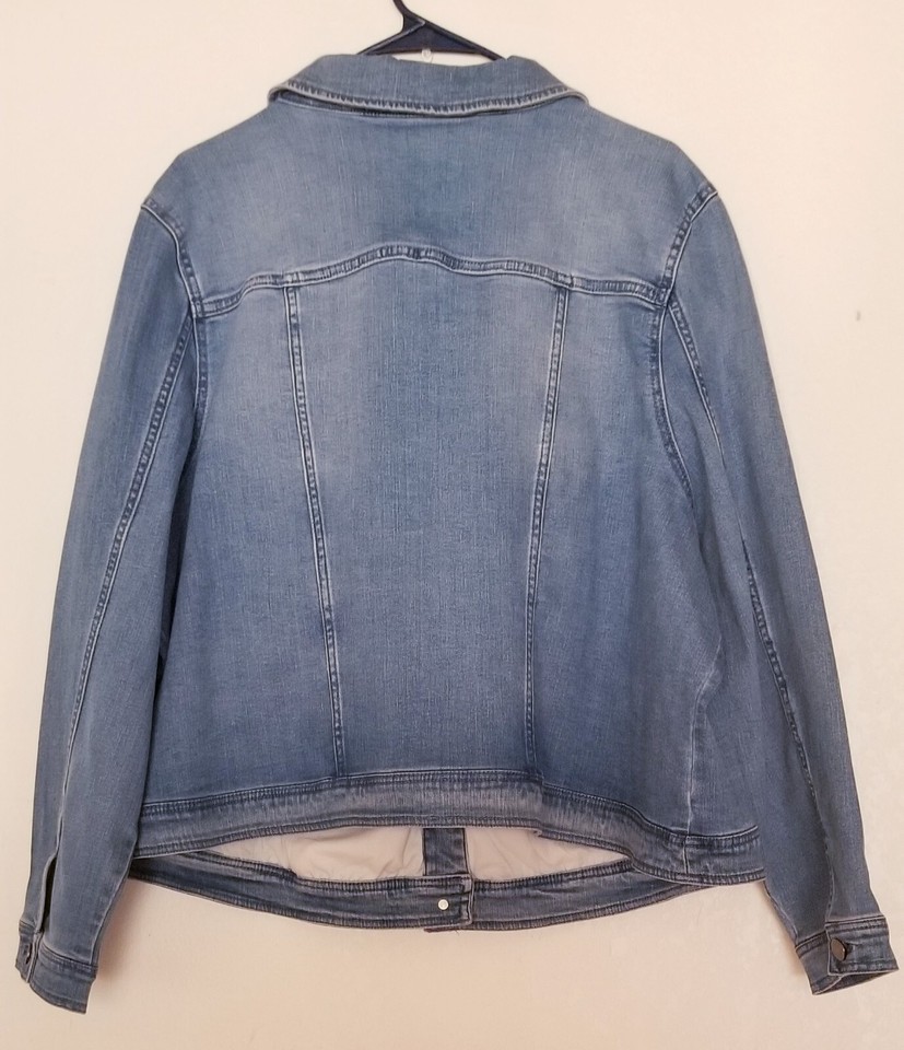 Motto Womens Light Denim Blue Jean Jacket Size 3XL | eBay