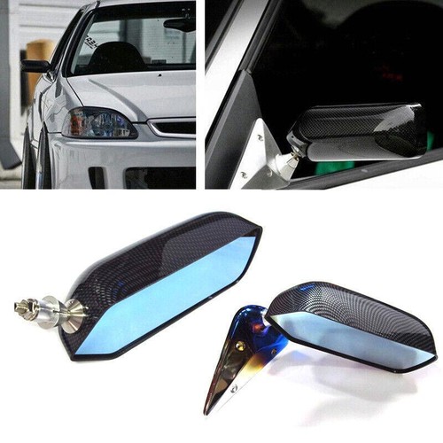Racing Car Manual Adjustment Retro F1 Style Rear View Mirrors Carbon ...