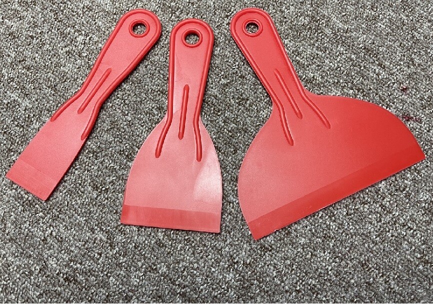 3pc Plastic Filling Scraper Set Flexible Spreading Putty Tool Filler ...