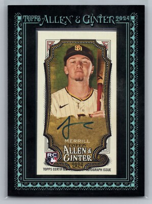 2024 Topps Allen & Ginter JACKSON MERRILL Black Frame Auto #/25 #MA-JME ...