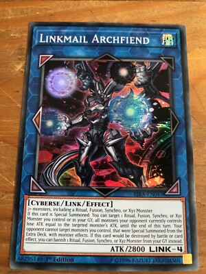 Linkmail Archfiend HOLO SUPER Rare RIRA-EN047 YuGiOh 1st Edition | eBay