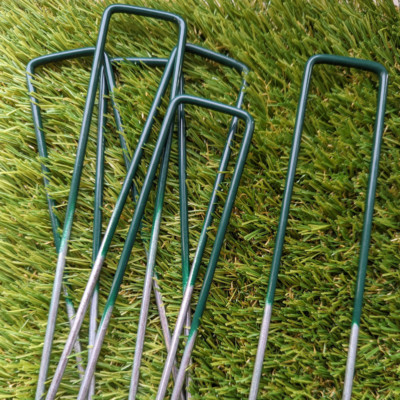 Artificial Grass U Pins Fixing Pegs Green Top Galvanised Astro Turf ...