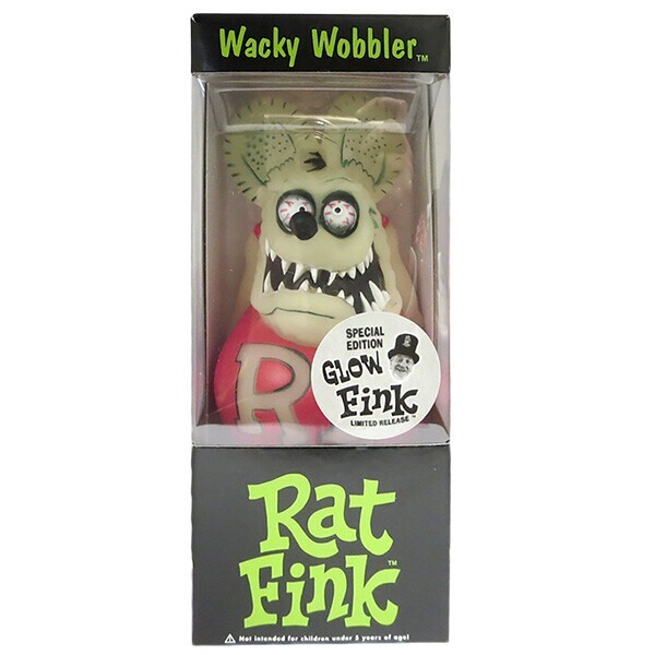 RAT FINK Glow in Dark Bobblehead Figure FUNKO Wacky Wobbler Collectible ...