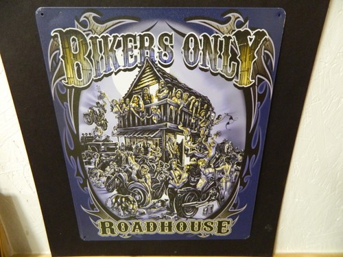 Bikers Only Roadhouse Metal Sign | eBay