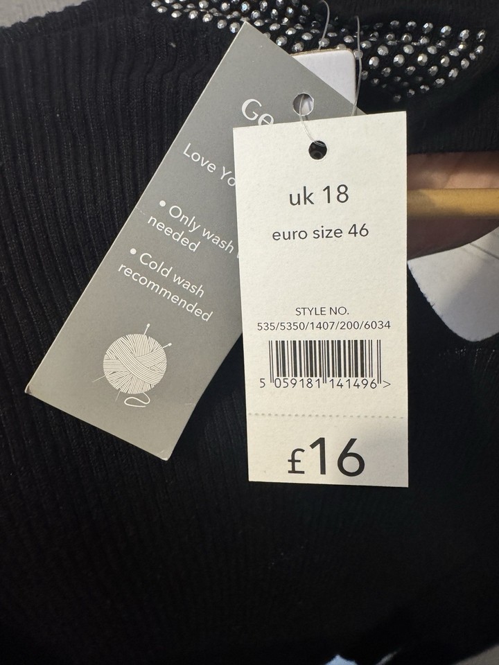 George Women’s Knitted Black Jumper, Size 18! BNWT | eBay UK