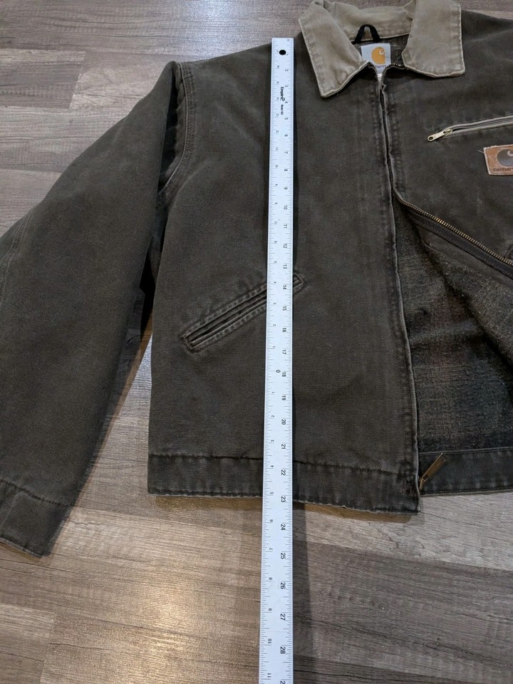 Vintage Carhartt Detroit Blanket Flannel Jacket J97 BRN 90’s Usa Made ...