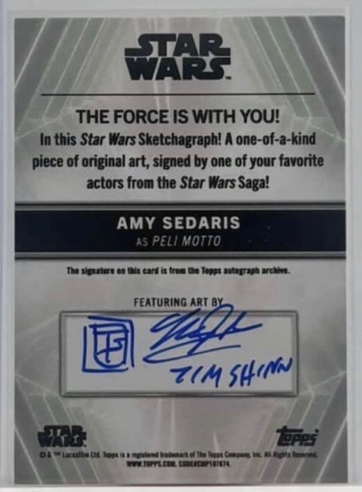 2025 Topps Star Wars Smugglers Outpost - Peli Motto Sketchagraph Signed ...