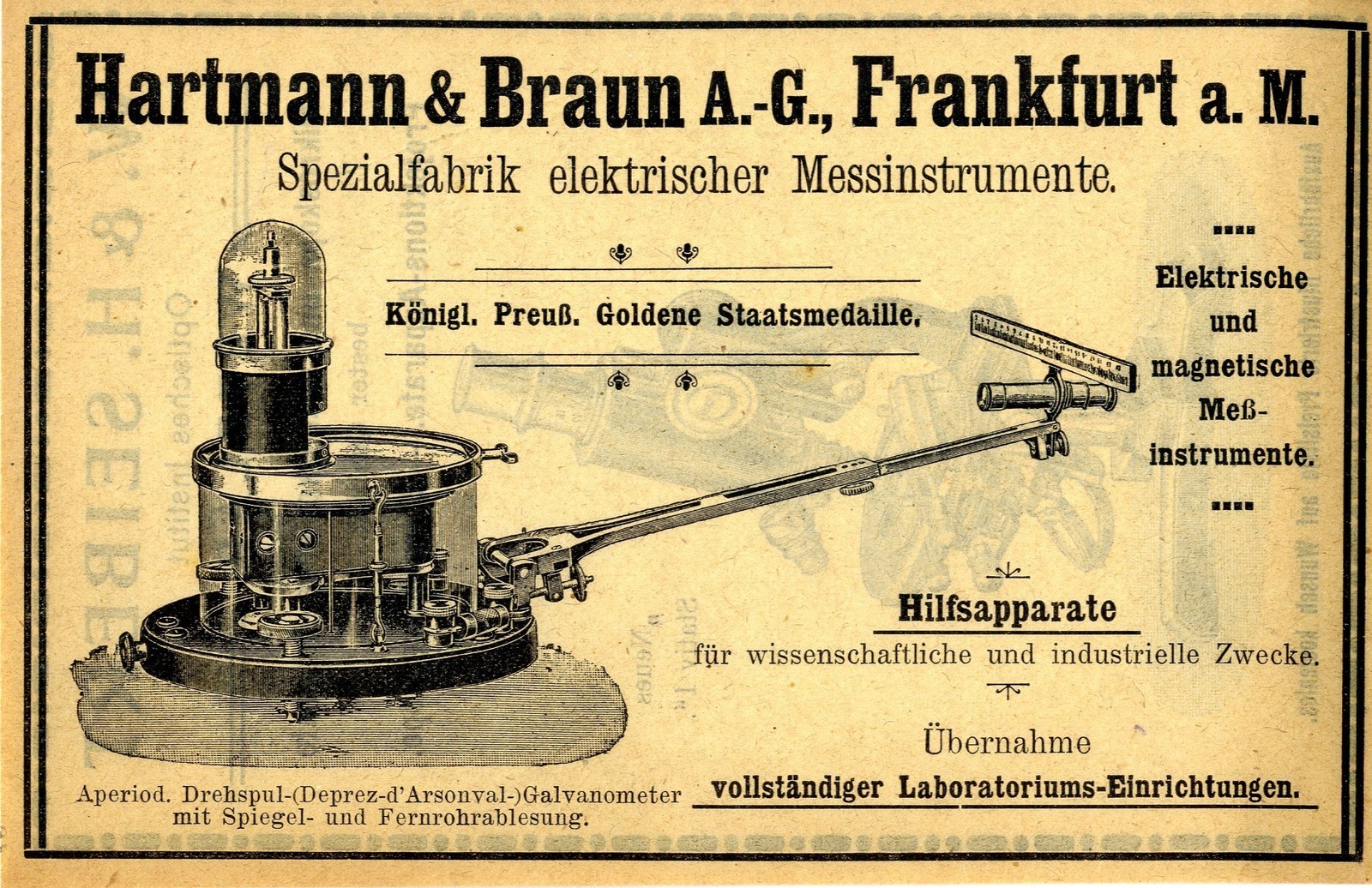 Hartmann & Braun A.G. Frankfurt a.M. ELEKTRISCHE MESSINSTRUMENTE ...