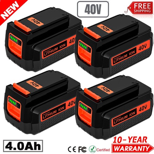1/4Pack For Black+Decker 40V 4.0Ah 40 Volt Max Lithium LBXR36 LBX2040 ...