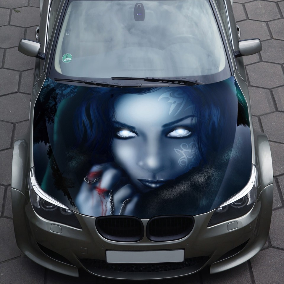 Vampire Girl Car Hood Wrap Decal Vinyl Sticker Full Color Graphic Fit ...