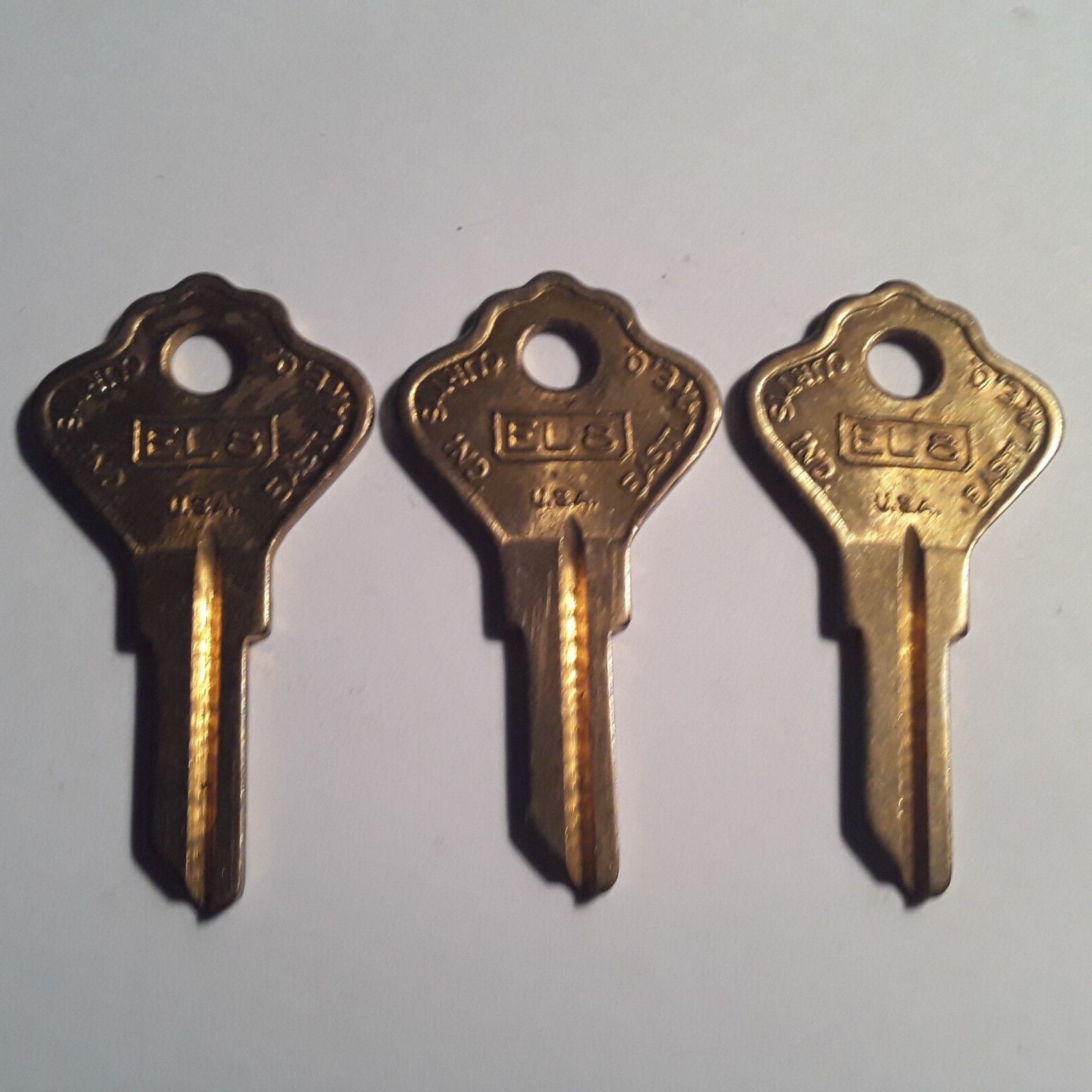 EL-8 Key Blank Lot of 3ea Curtis Brand Brass Made in USA | eBay