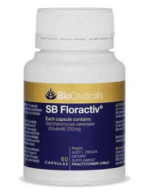 Bioceuticals SB Floractiv Probiotic 250mg Diarrhoea Candidiasis (thrush ...