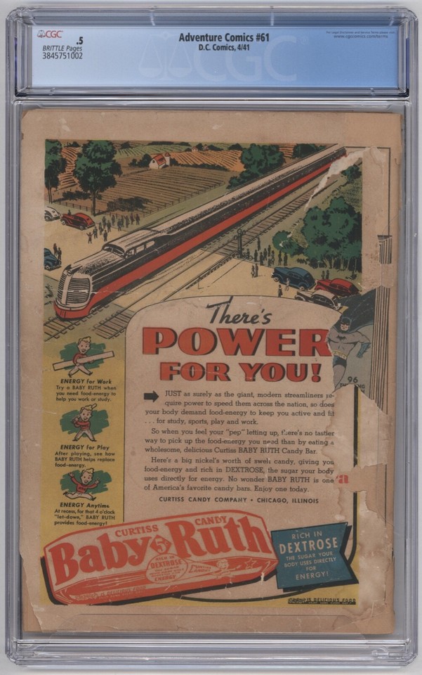 Adventure Comics #61 CGC 0.5 (DC, 4/1941) 1st appearance of Starman ...