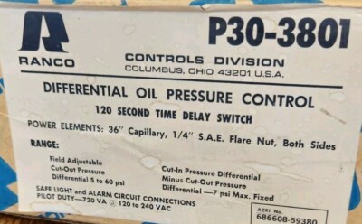 P30-3801 Ranco DIFFERENTIAL OIL PRESSURE CONTROL | eBay