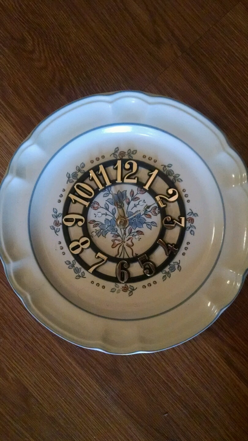 Floral Country Blue 10 1/2 Inch Clock Plate !! | eBay