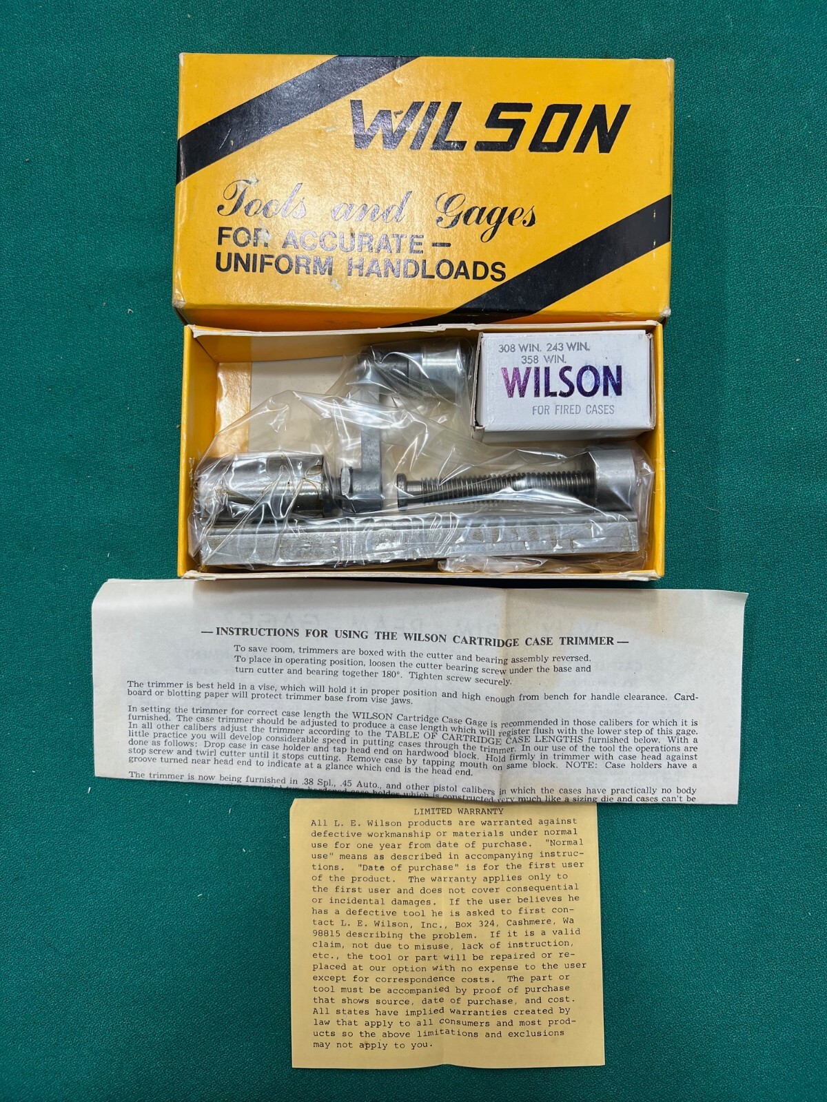 L. E. Wilson Universal Case Trimmer .308 Win .243 Win & .358 Win Cases ...