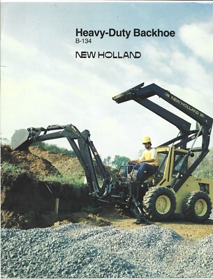 Original New Holland Model B134 B-134 Backhoe Sales Brochure Spec Sheet ...