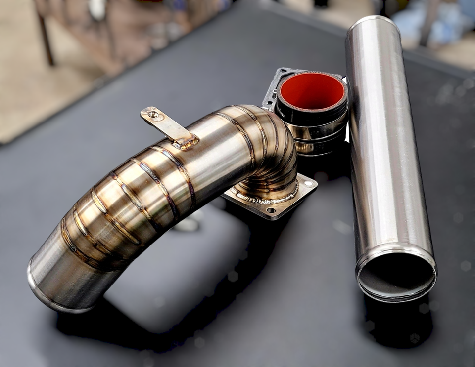 Intake horn W/ cold side piping kit for 5.9L 24V Cummins Engines in ...