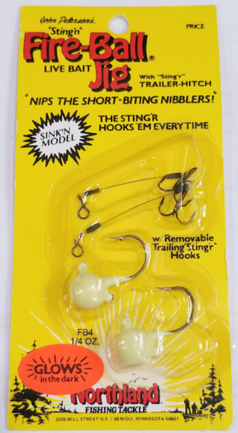 Northland Fire-Ball Live Bait Jig w Stinger Hook Your Choice Color Sz ...